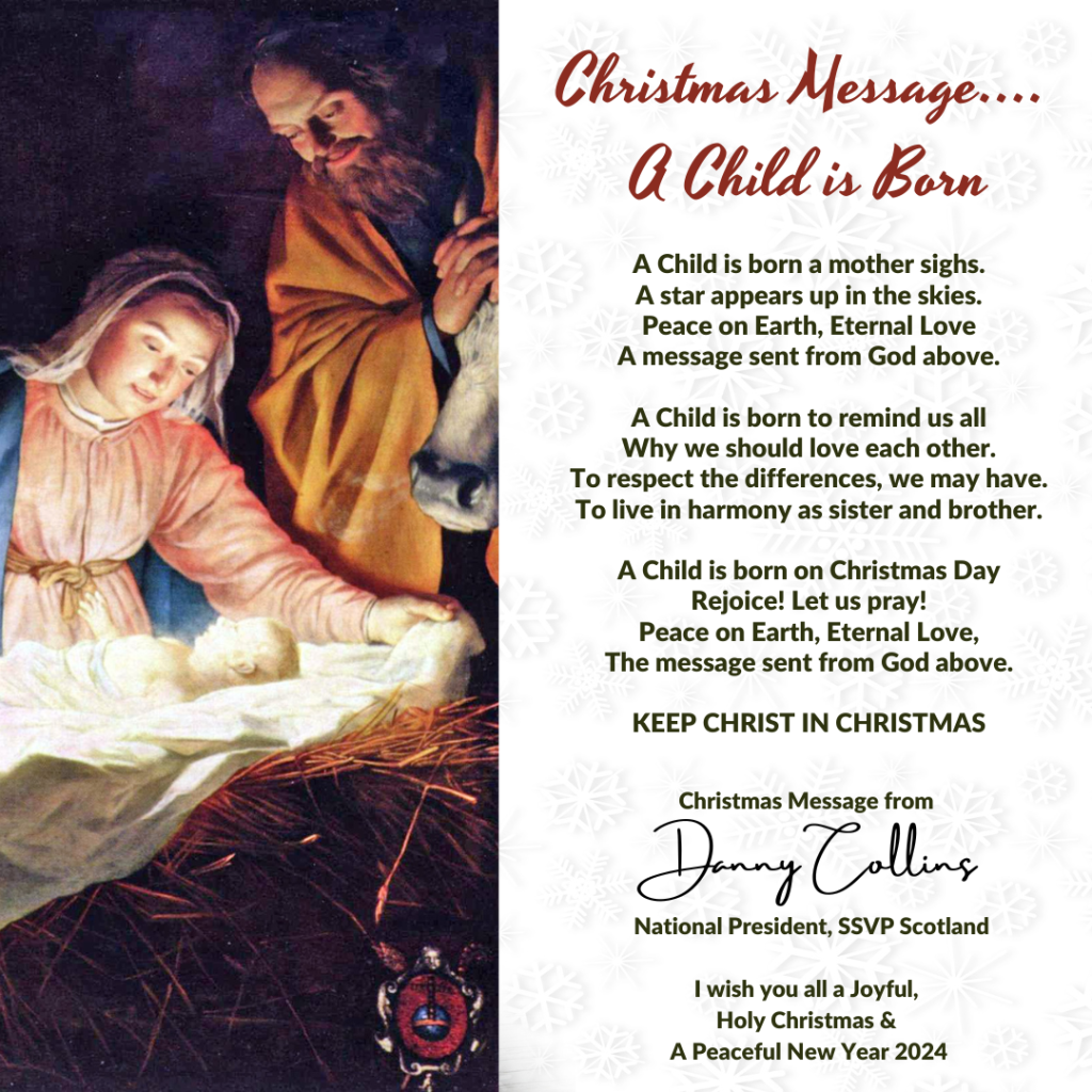 Christmas Message from Danny Collins, National President, SSVP Scotland ...