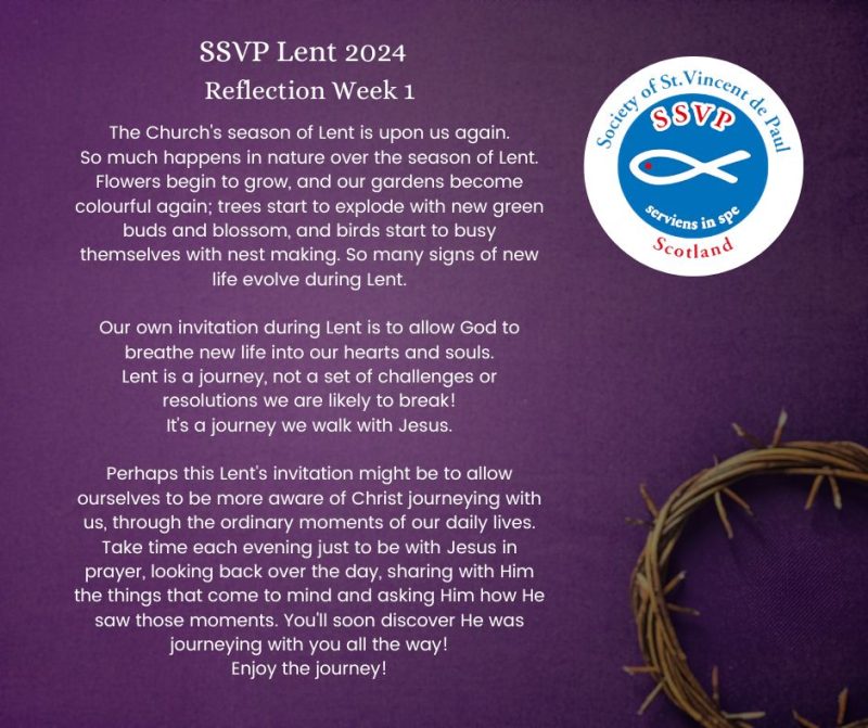 Lent 2024- Reflection One - SSVP Scotland