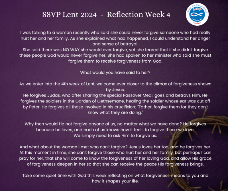 Lenten Reflection 2024 - Week 4 - SSVP Scotland