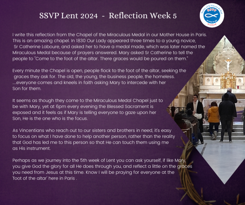 Lenten Reflection - Week 5 - SSVP Scotland